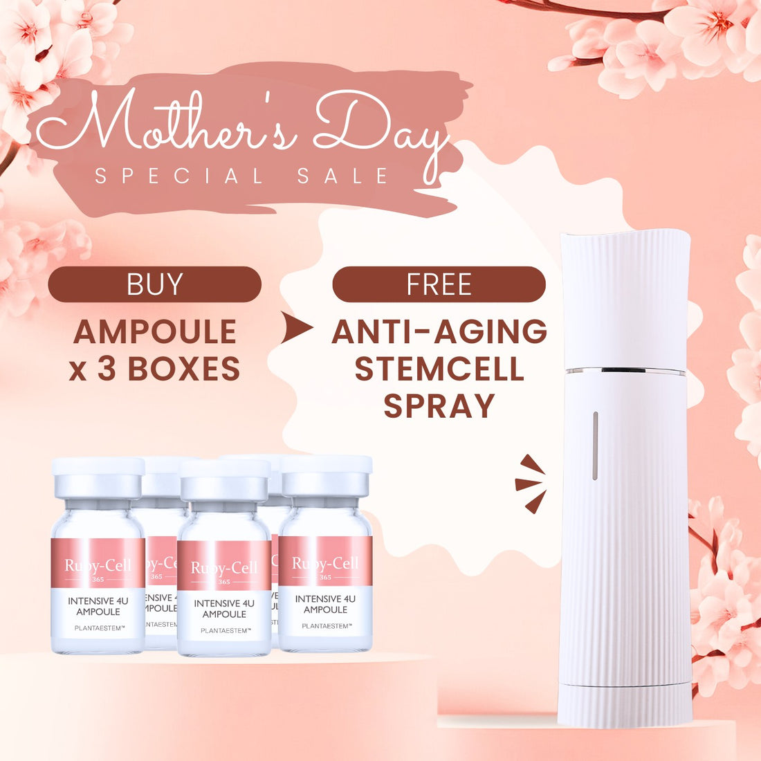 Ruby-Cell Mother's Day Special | 3 Boxes of Ampoule + FREE Handy Airbr ...